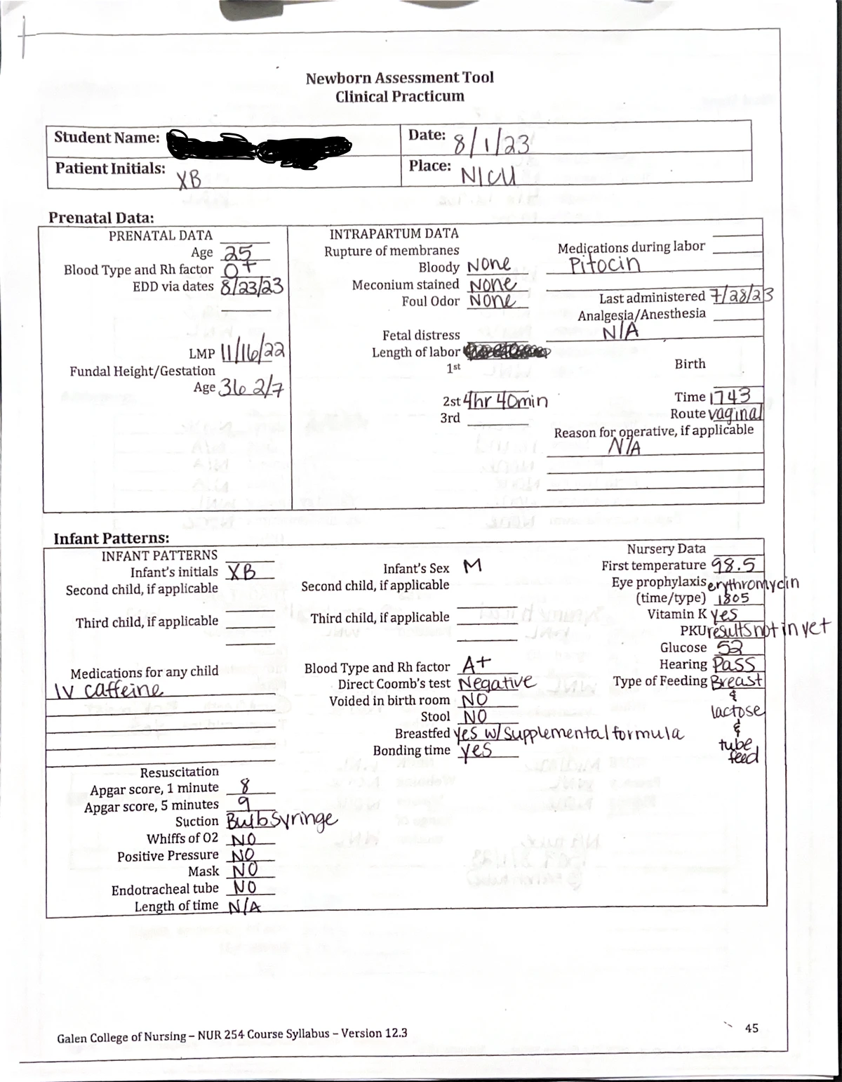 NSG 230 Maternal and Pediatric Clinical Packet with Diagnosis Map - Studocu
