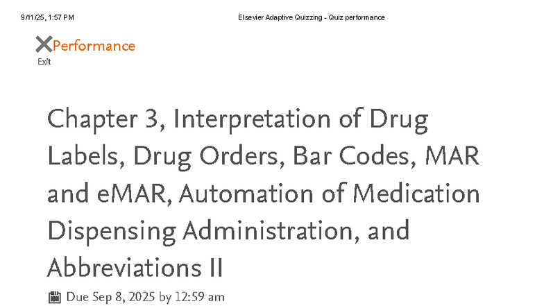 CH 3 EAQ-1: Quiz on Drug Labels & Administration (Final Exam) - Studocu