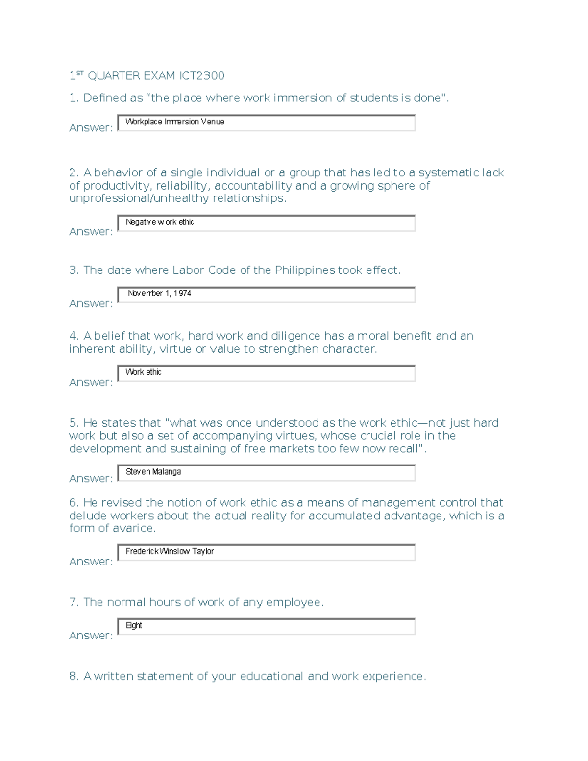 BL-ICT-2300-LEC-1922S WORK Immersion Grade 12 Second sem WEEK 1-10 by ...