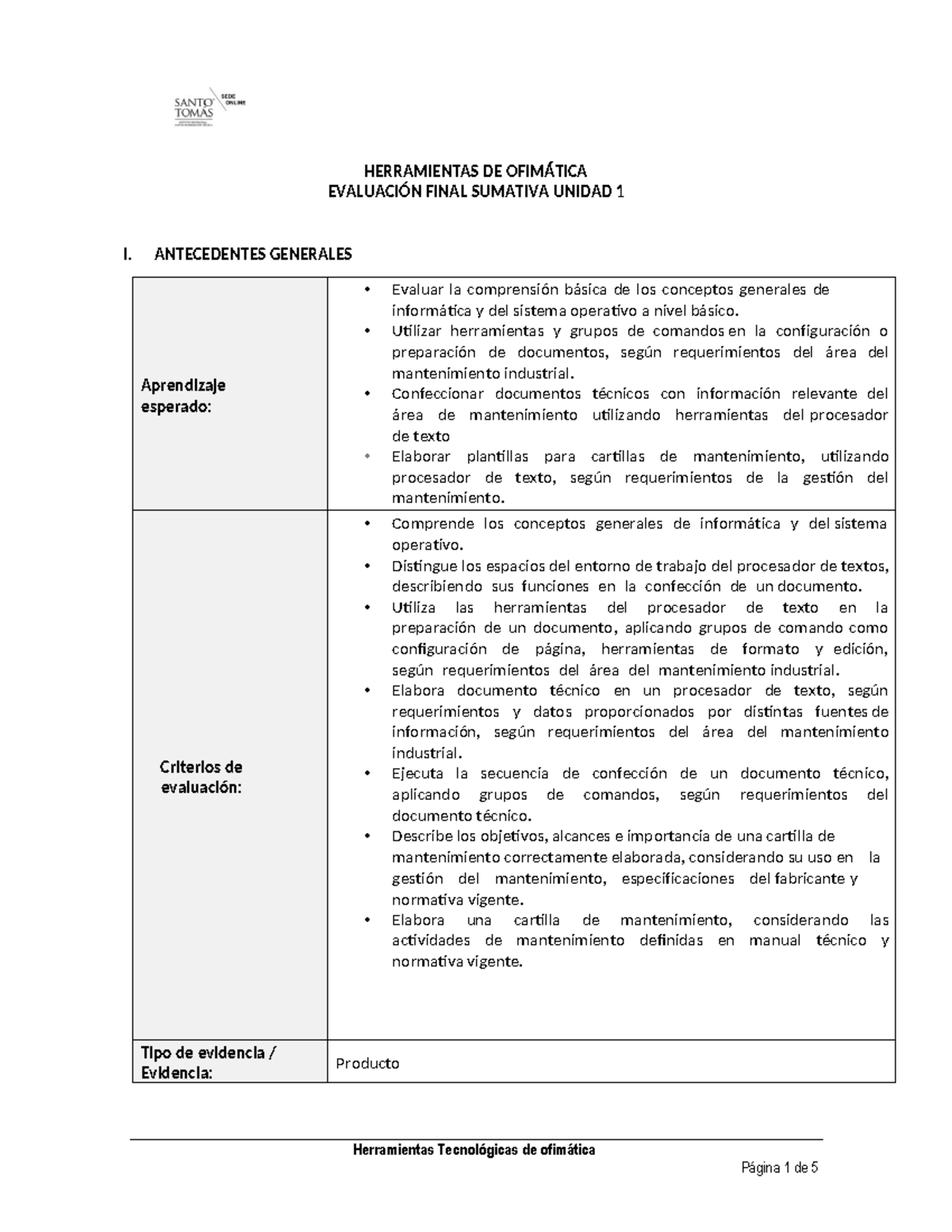 VF Herramientas de Ofimática - Evaluación Final Unidad 1 - Studocu