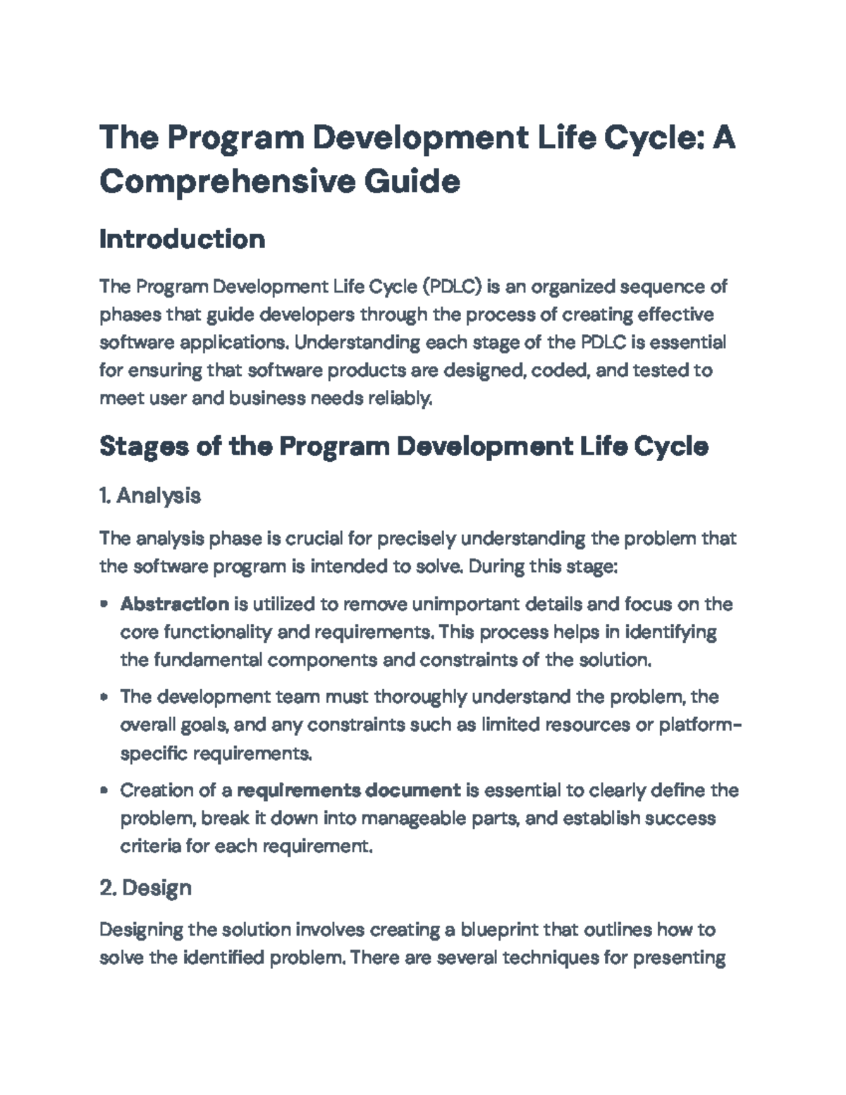 Program Development Life Cycle (PDLC): A Comprehensive Overview - The ...