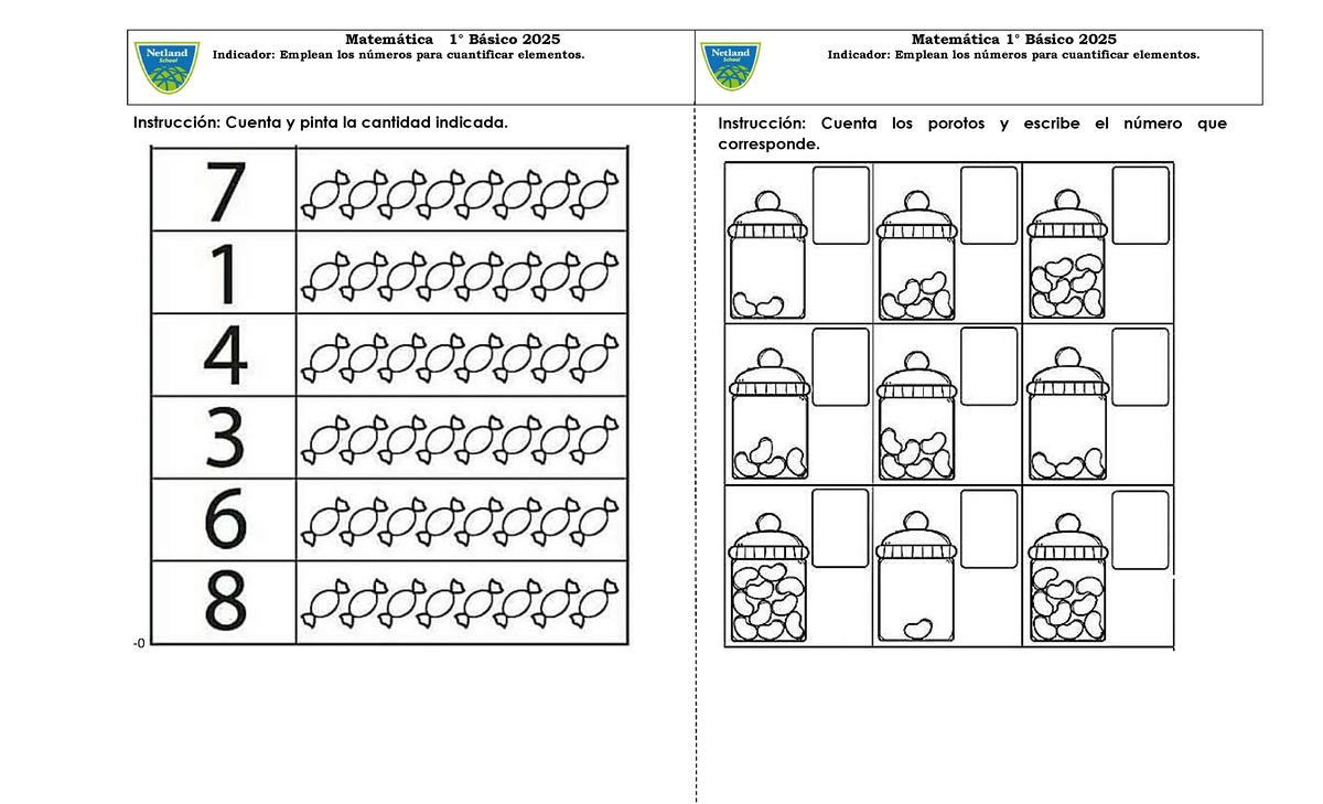 Conteo 0 al 10 - matematica - Matemática - Matemática 1 ° Básico 202 5 ...