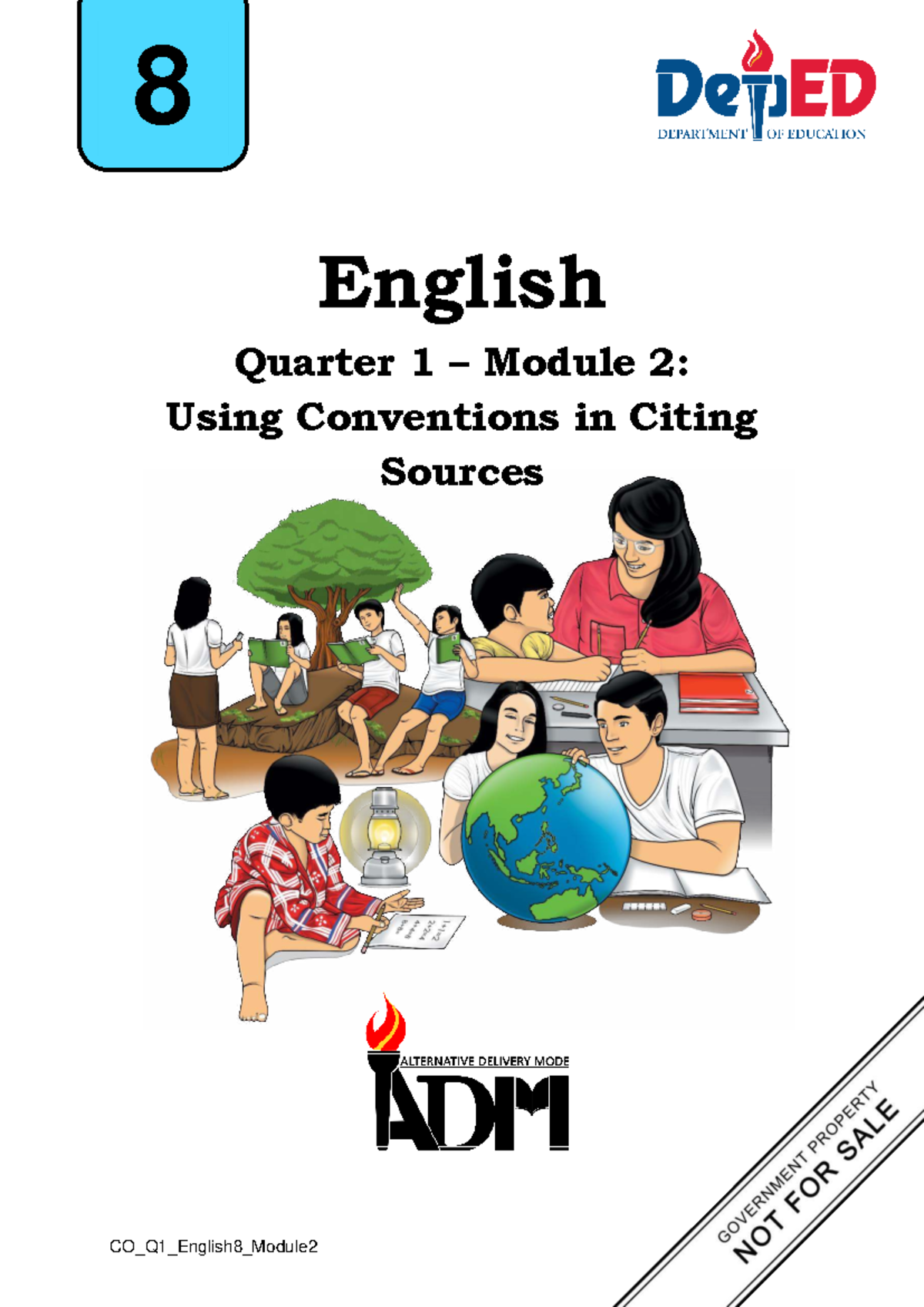 CO_Q1_English8_Module2: Citing Sources Conventions in English Grade 8 ...