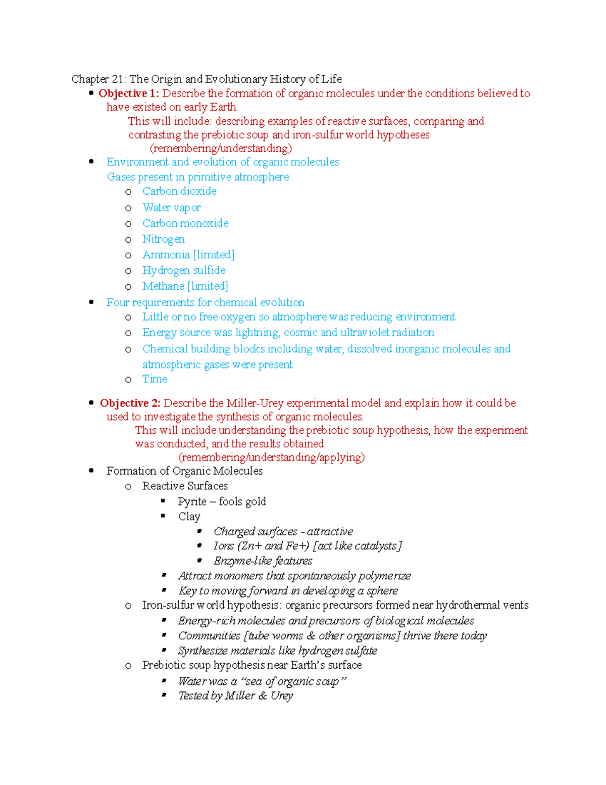 K103 Ch. 21 Notes - Chapter 21 Evolutionary History of Life - Chapter ...