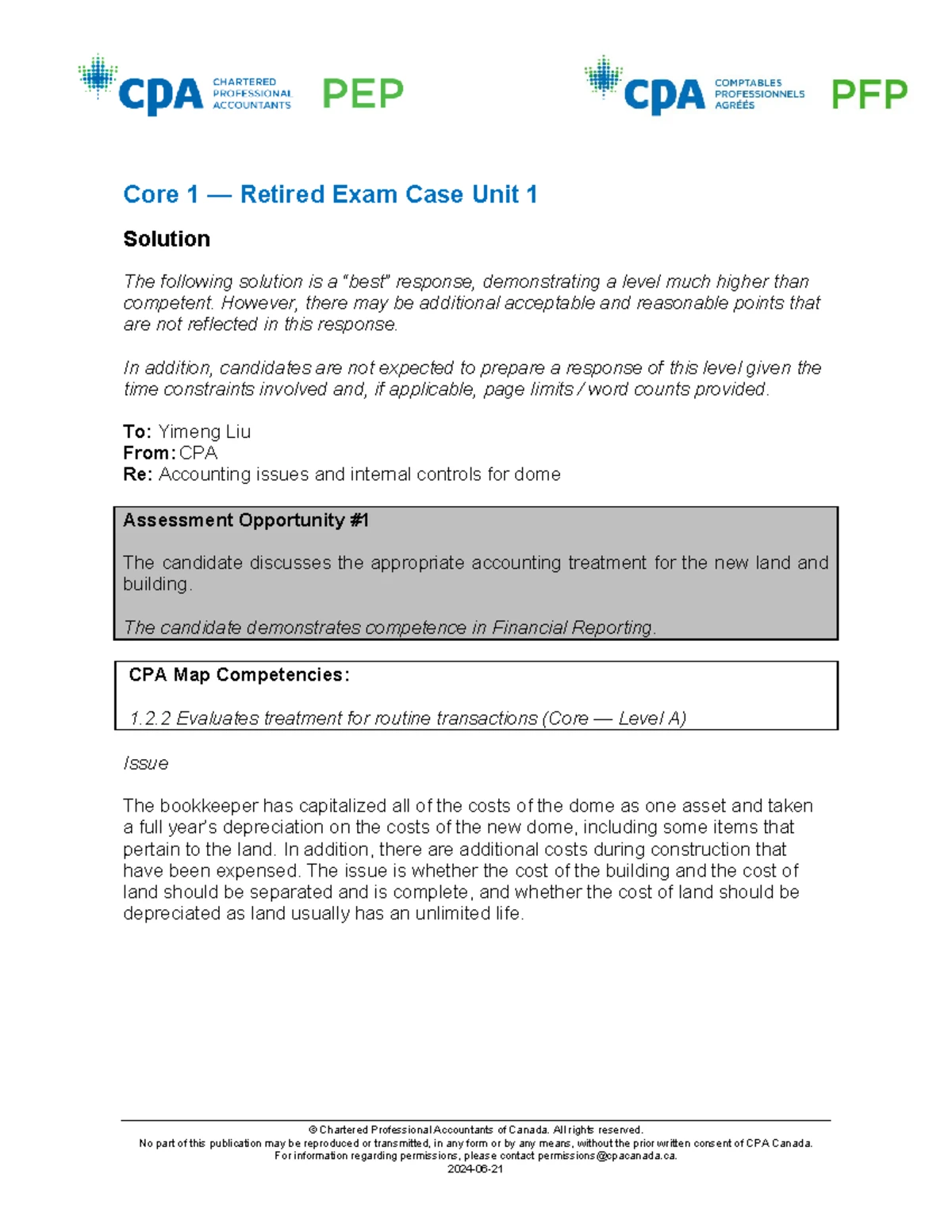 2024-07 - Core 1 - Quiz 1 Insights and Solutions - Studocu