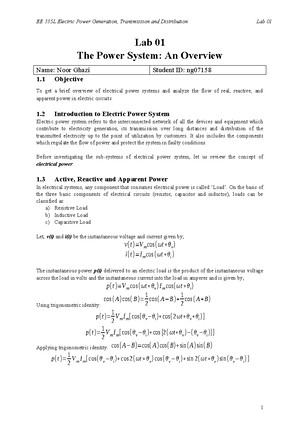 Lab07 PSSE - Lab 7 - Lab 07 Introduction to PSS®E 7 Objective To introduce PSS®E software for ...