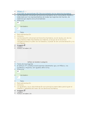 Módulo 2 Actividad DE Aprendizaje CNDH - ddhh Módulo 2 A Actividad de ...