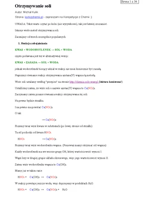 Lekcja 10 -Sole - sole - Temat: Budowa i rodzaje soli. Nazewnictwo i sposoby otrzymywania soli ...