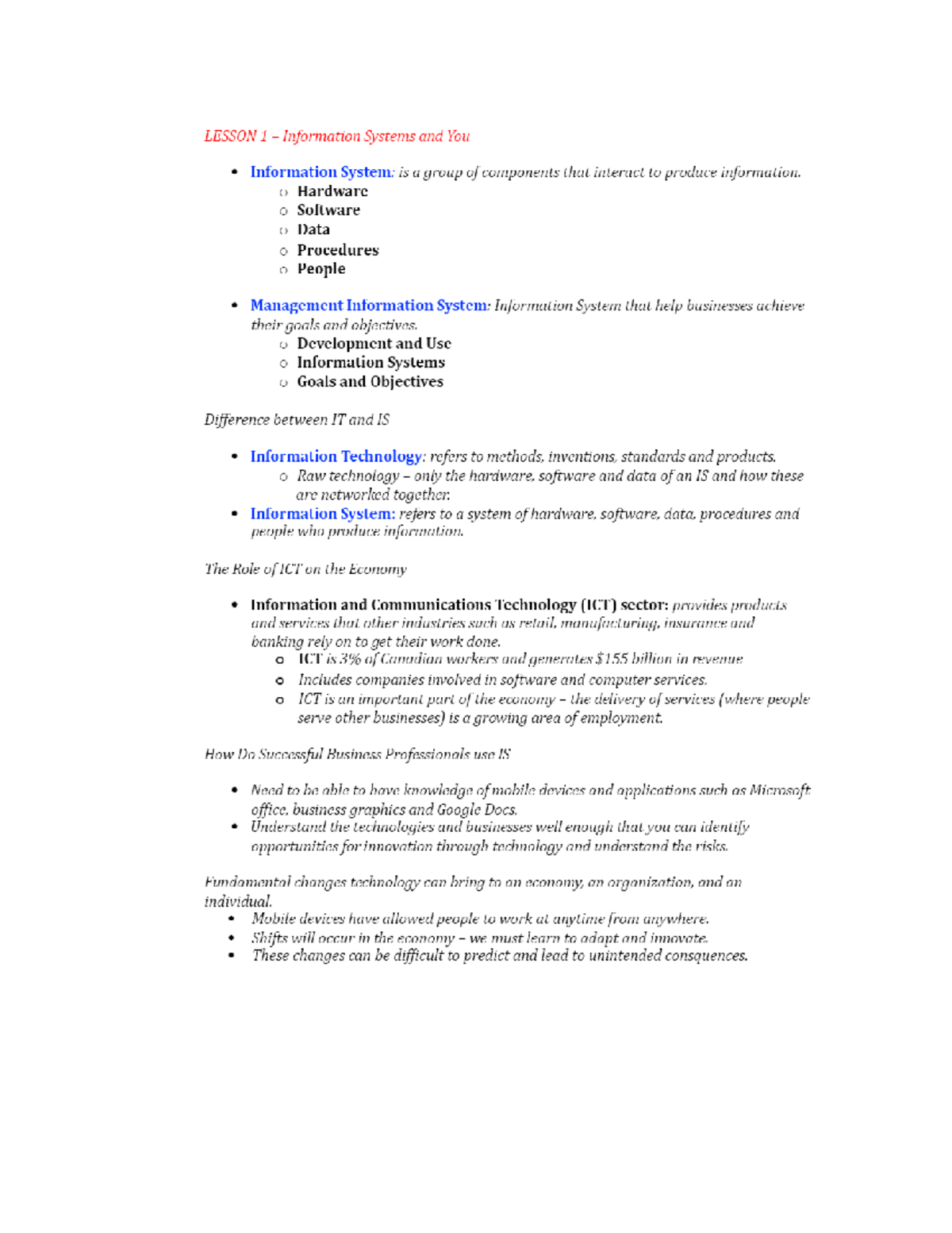 CMIS 351 Midterm Exam 2 Study Notes - Studocu