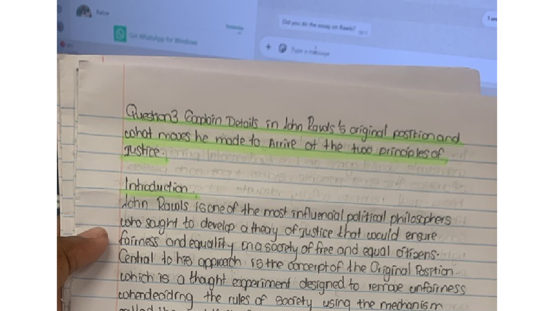 John Rawls' Original Position: Principles of Justice Explained (PHIL ...