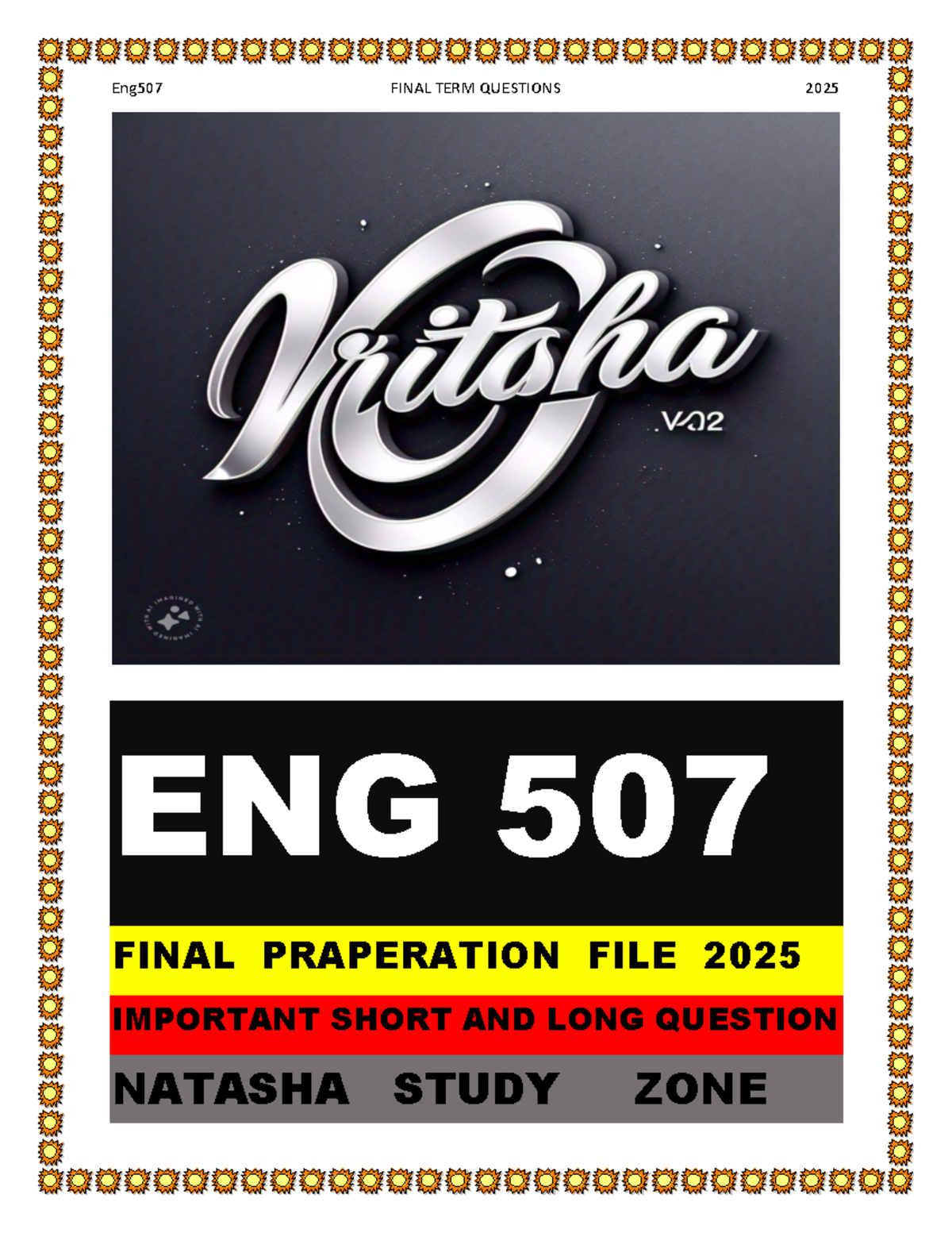 ENG 507 Final Term Most Repeated Questions Prep 2025 - Studocu