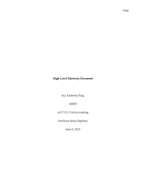 ACC 311 Project One: High-Level Profitability Insights - Studocu