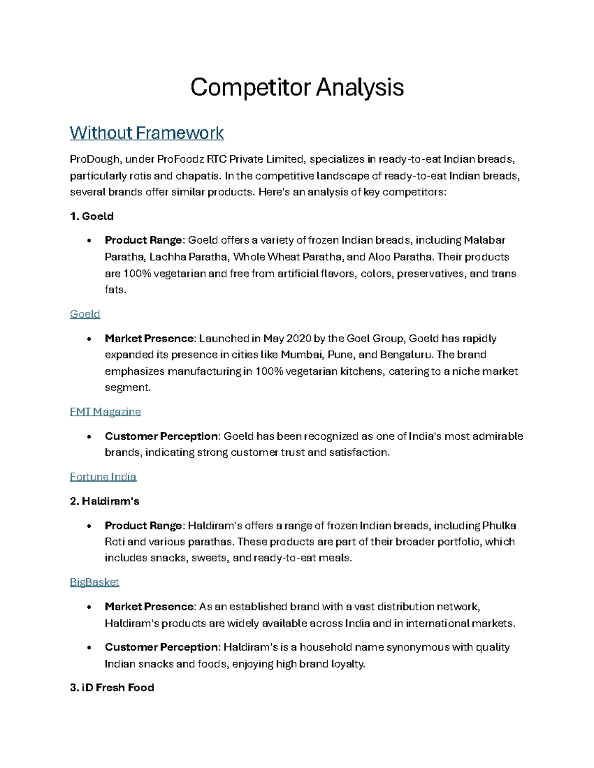 Competitor Analysis - Lecture notes - Competitor Analysis Without ...