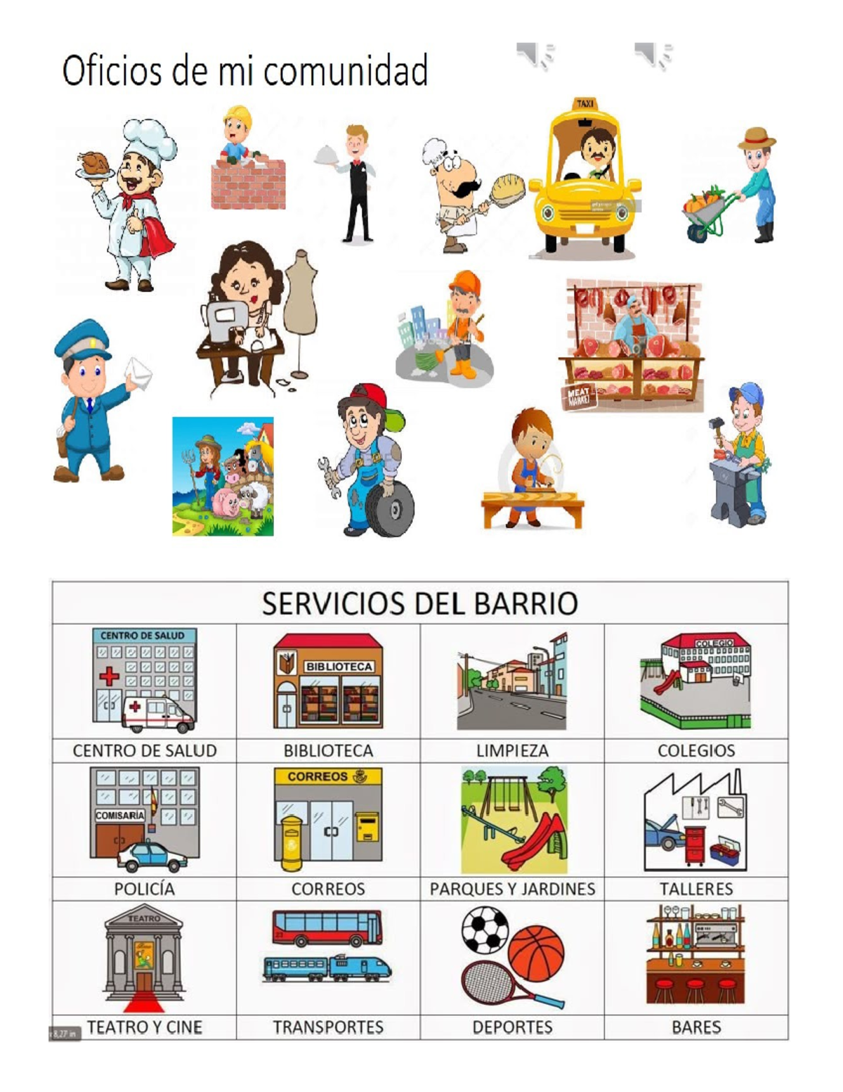 Oficios y servicios de mi comunidad - Geografía De La Pobreza En ...