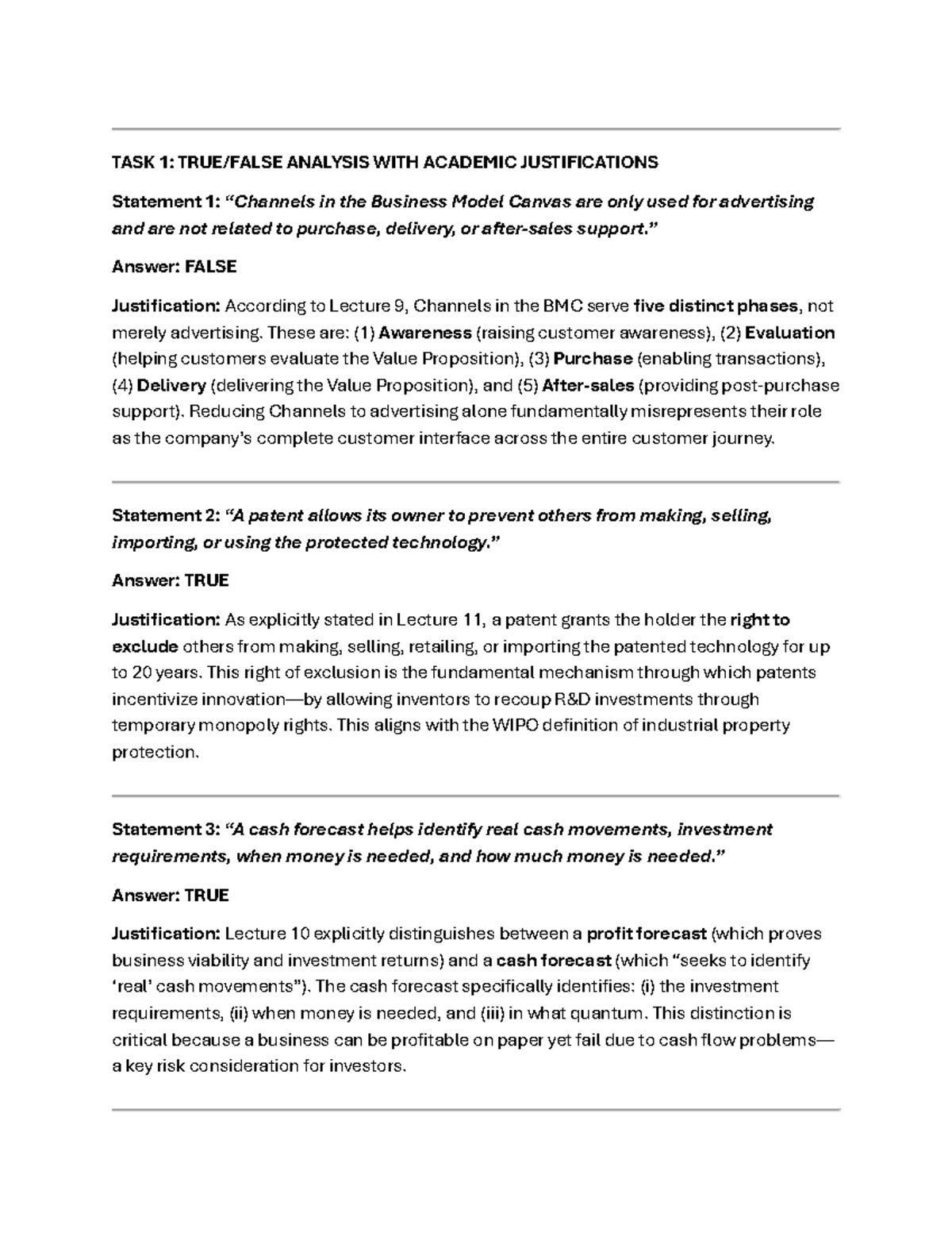 TASK 1 & 2: BUSINESS MODEL CANVAS ANALYSIS & COMPARATIVE STUDY - Studocu