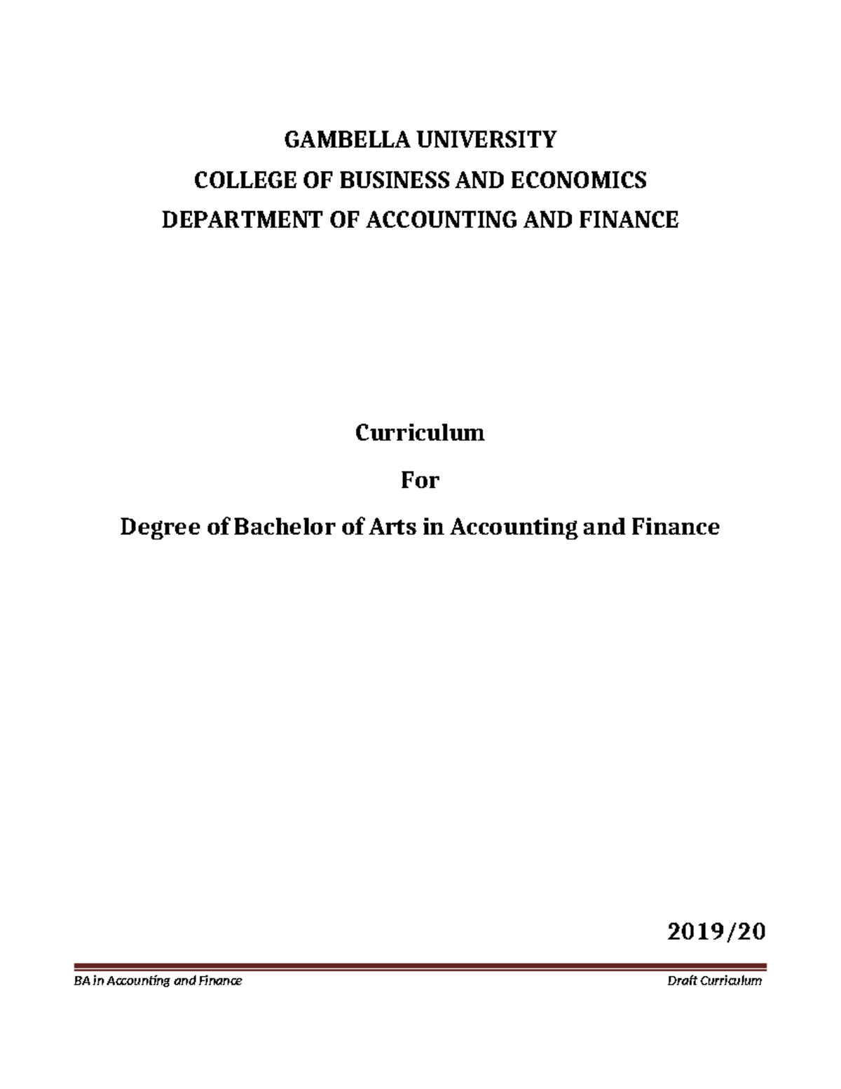 **BA in Accounting and Finance (ACFN) Final Exam Overview** - Studocu