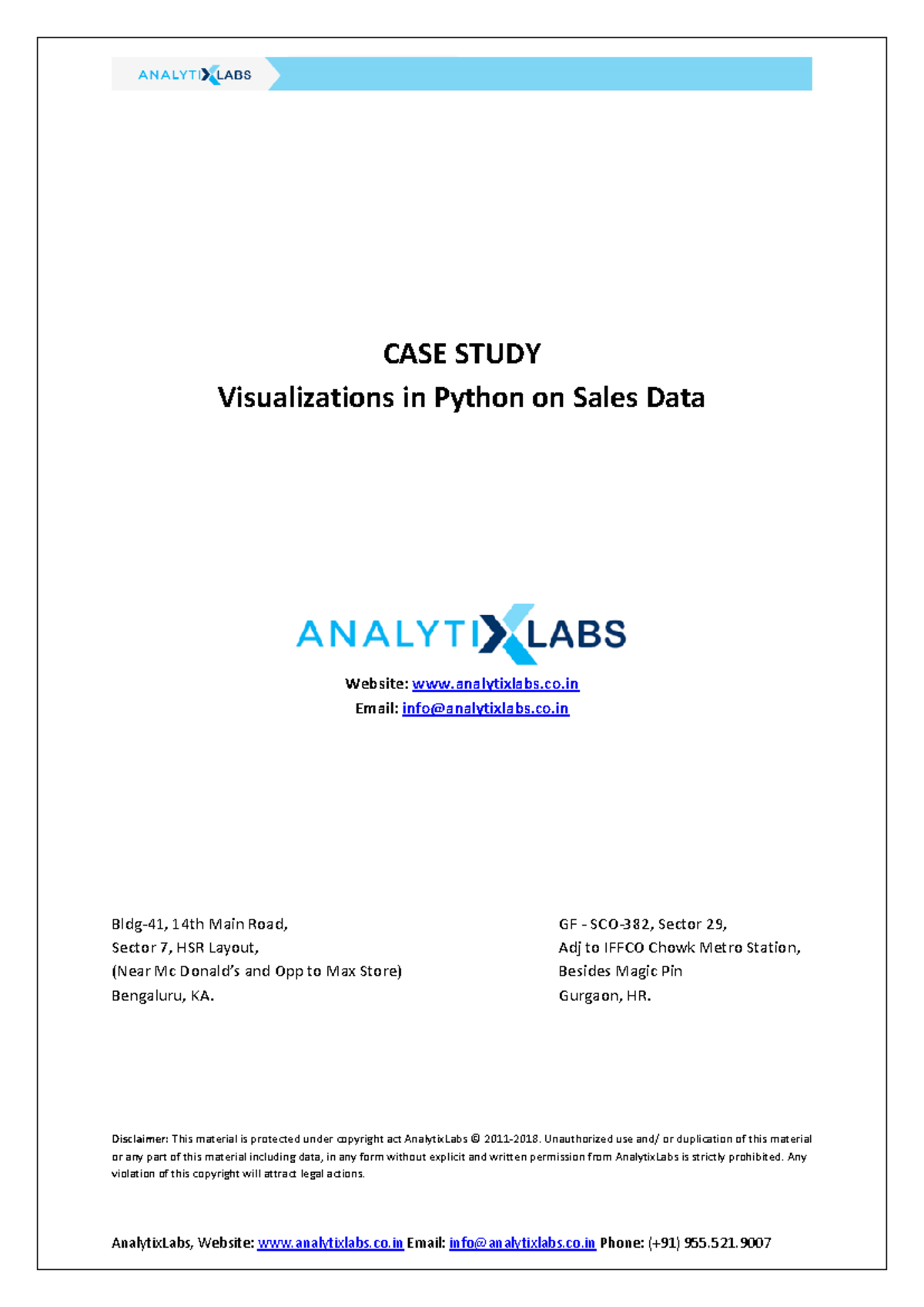 Data Visualization Case Study: Sales Trends Analysis in Python - Studocu
