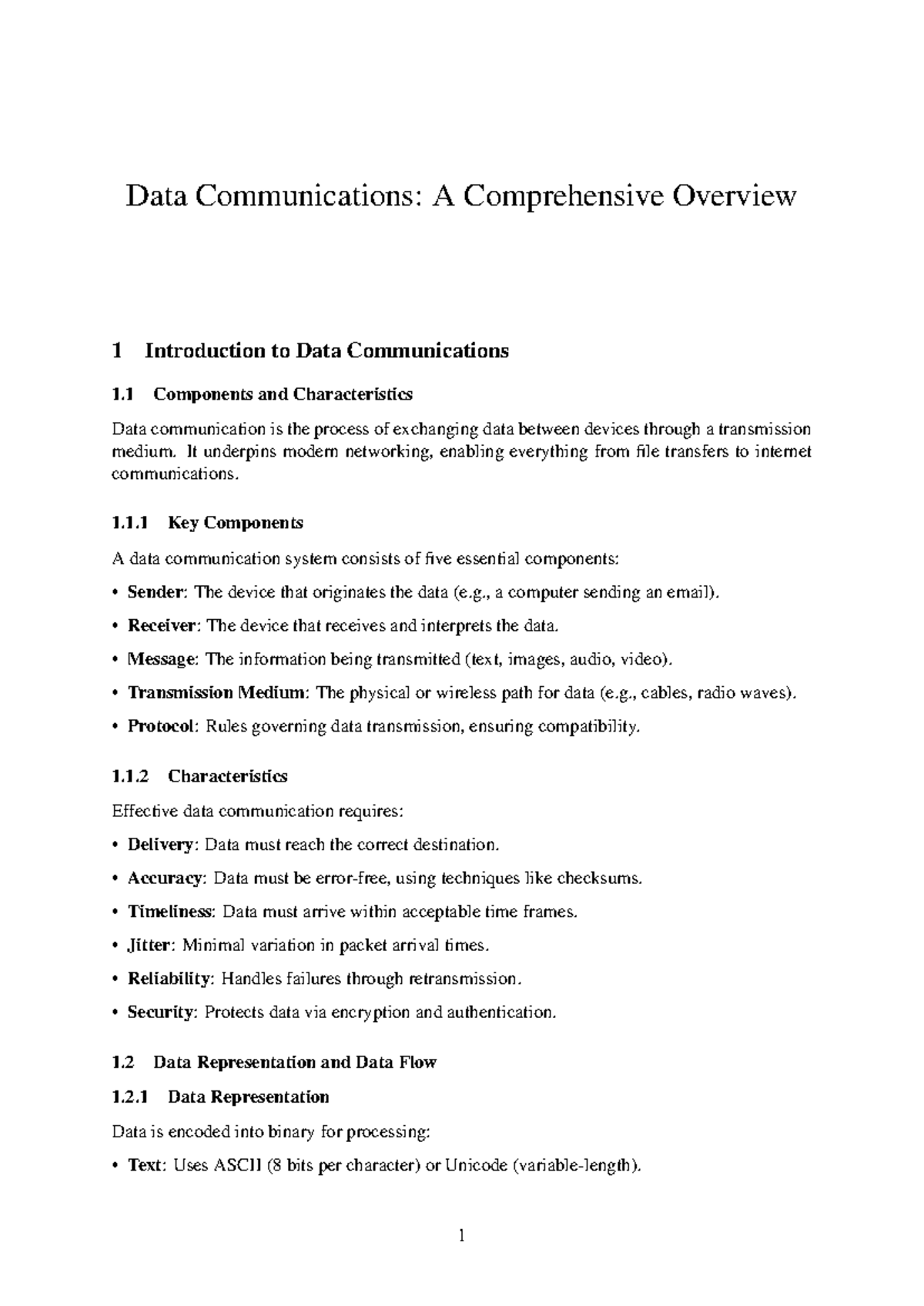 Data Communications: Unit 1 Overview and Key Concepts - Studocu
