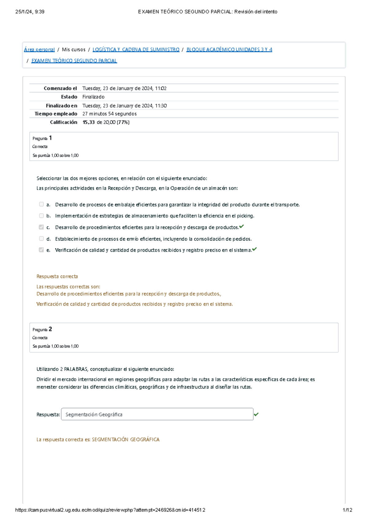 Examen Teórico Segundo Parcial: Revisión y Respuestas Clave - Studocu