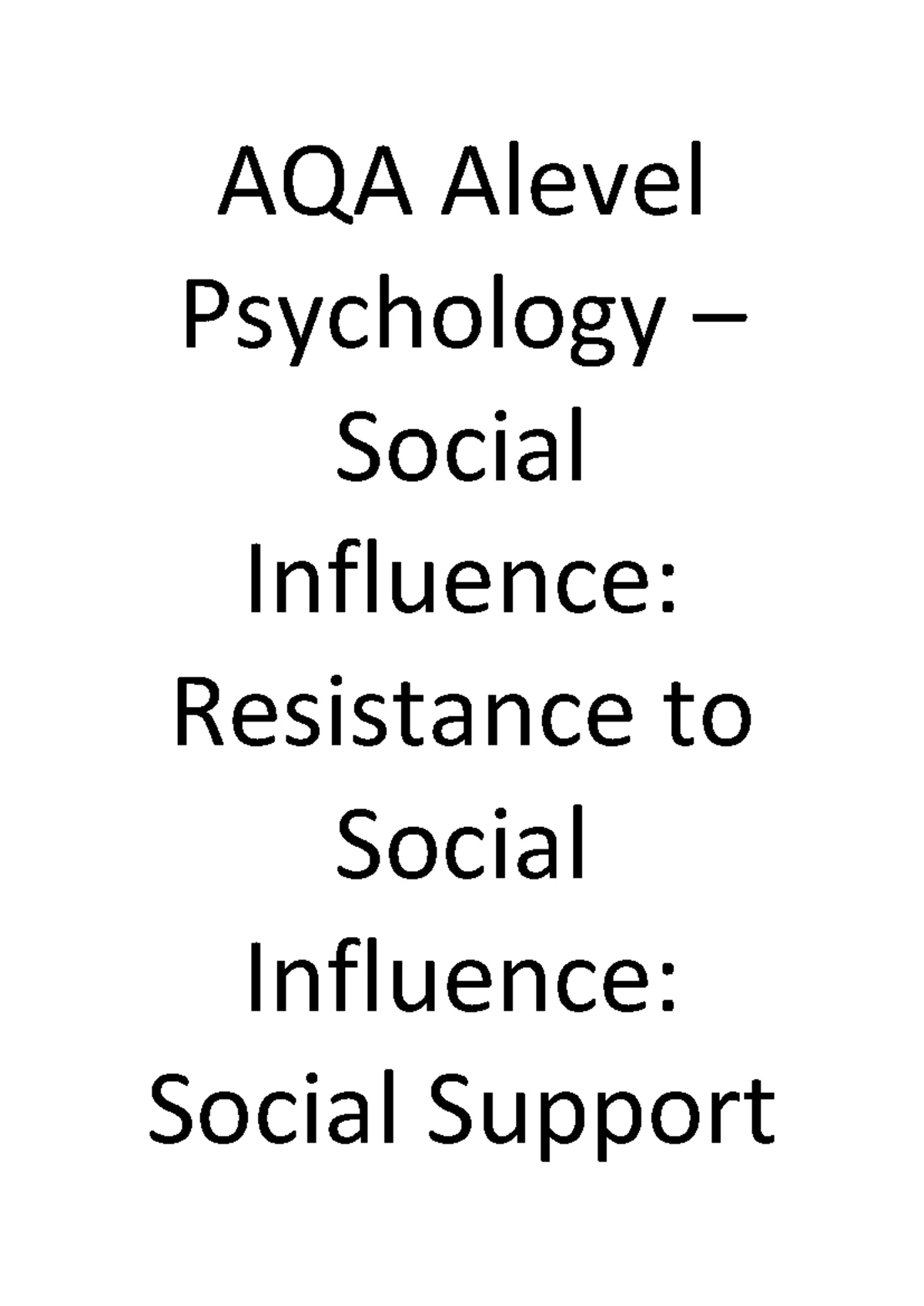 AQA Alevel Psychology – Social Influence and Asch's Conformity Studies ...