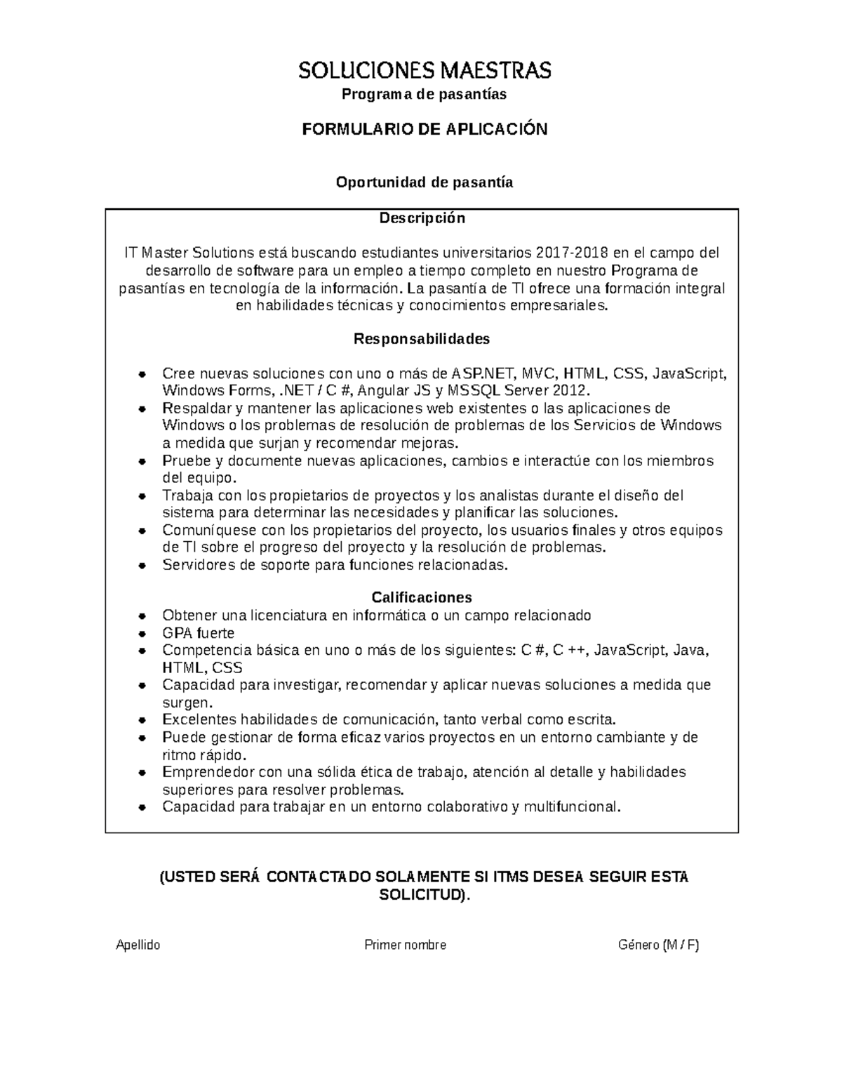 Formato-Internship application form- SENA FASE 2- SENA FASE 2- SENA ...