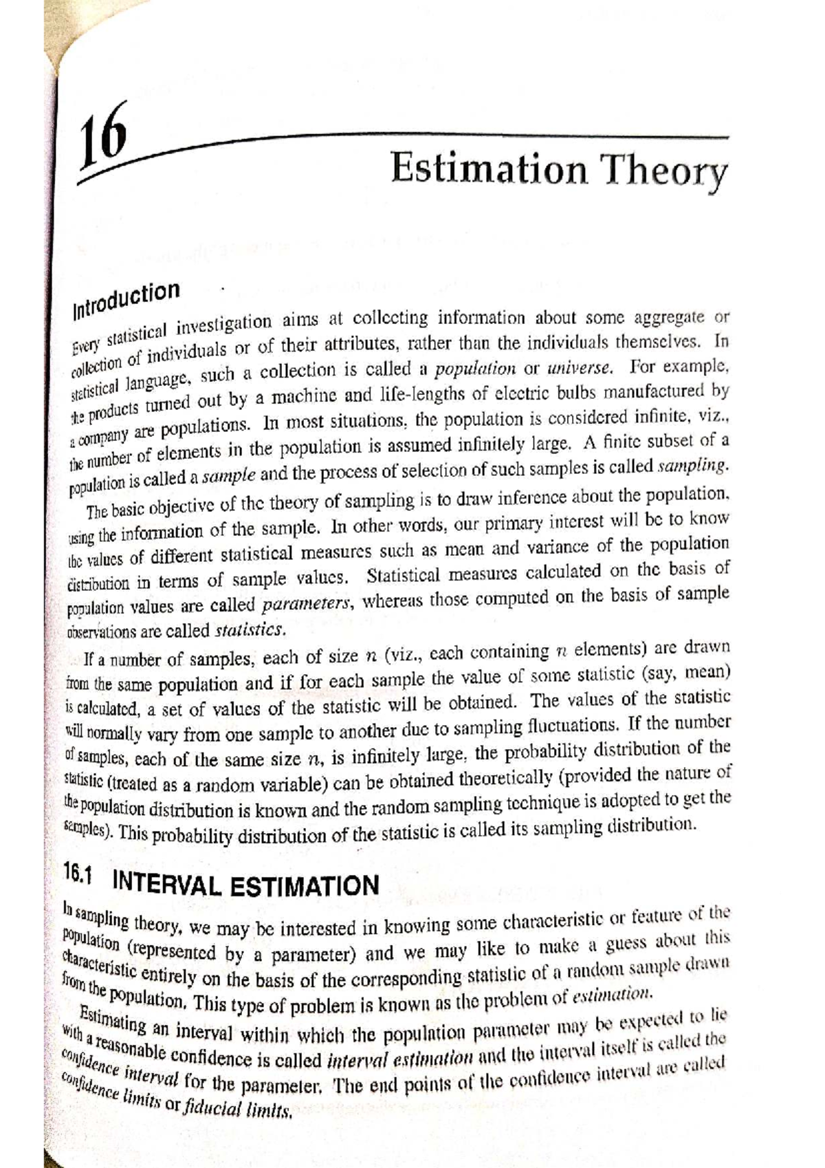 Estimation Theory - Introduction to Statistical Estimation Methods ...