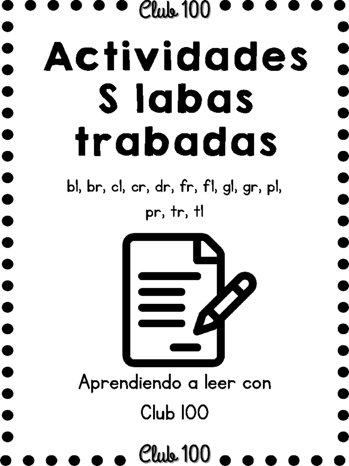 Actividades de Sílabas Trabadas: bl, br, cl, cr, dr, fr, fl, gl, gr, pl ...
