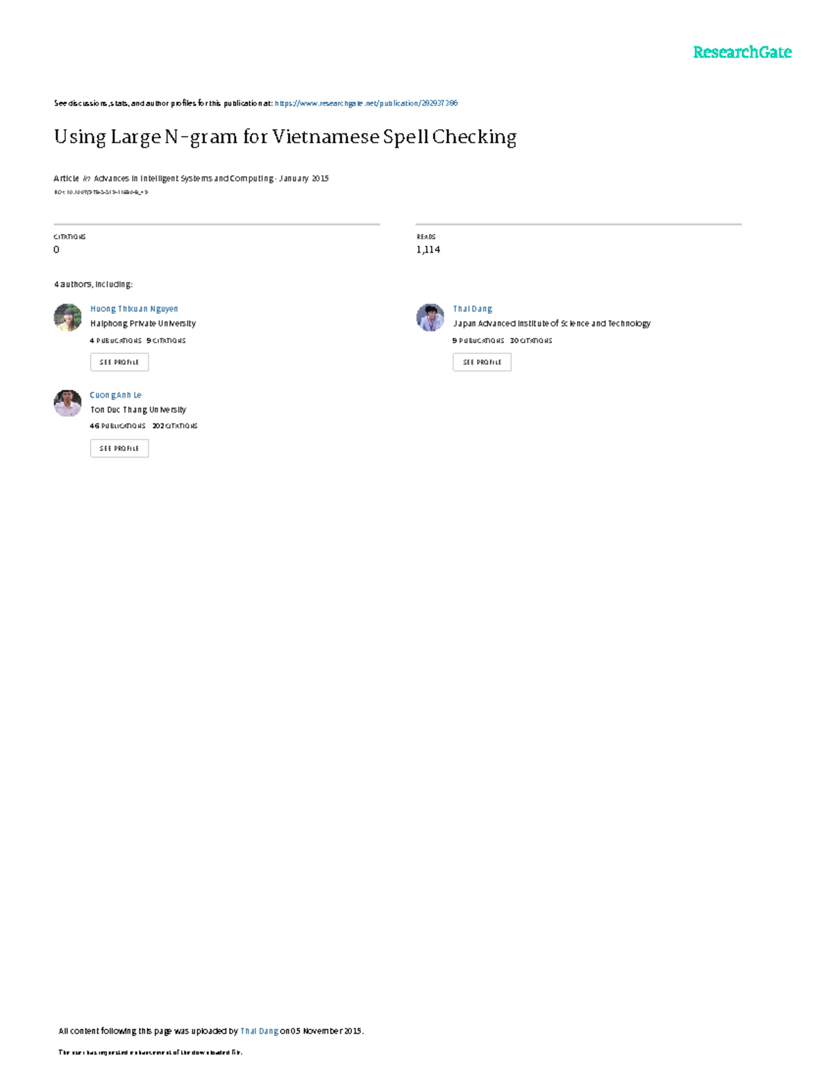 Using Large Models for Vietnamese Spell Checking (Course Code: NLP 101 ...