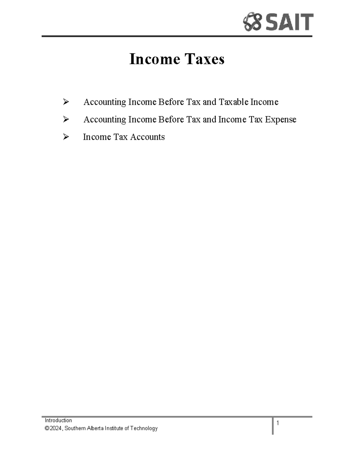 Module 2 - Income Taxes: Accounting Income & Taxable Income Practice ...