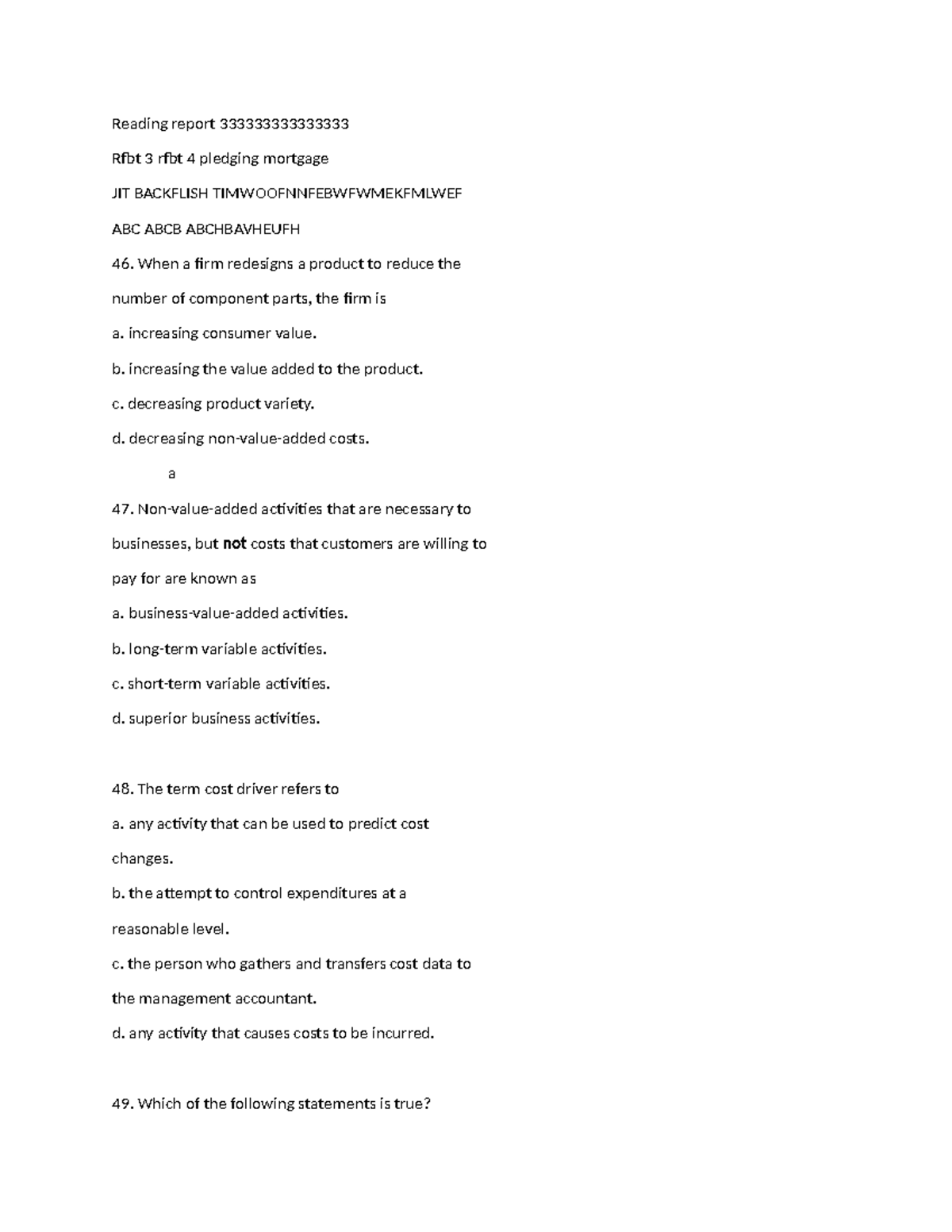 Reading Report 33 - RRR 3333: Pledging Mortgage Insights - Studocu