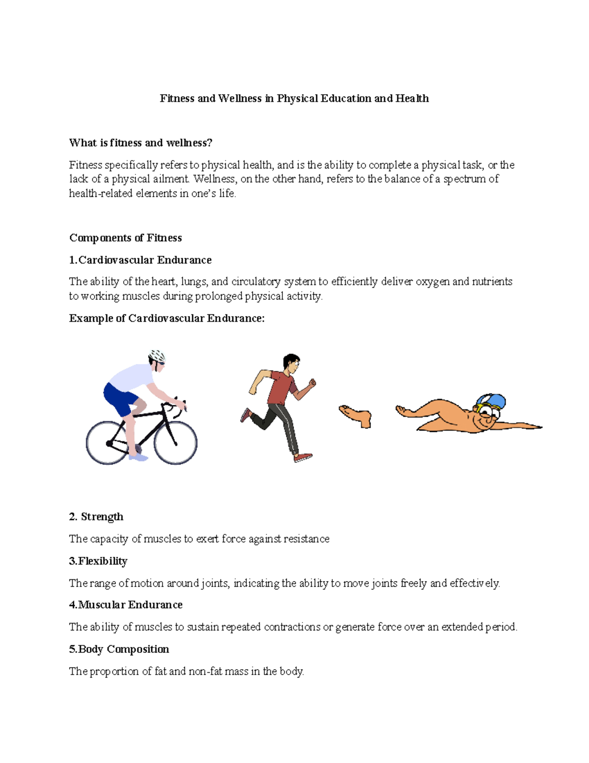 Portfolio - a degree student - Fitness and Wellness in Physical ...