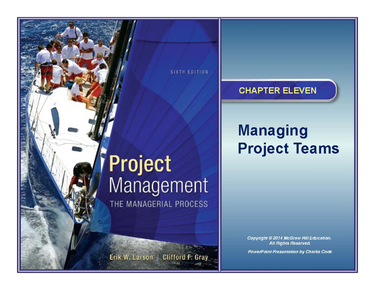 APM811S Managing Project Teams - CHAPTER ELEVENManagingProject Teams ...