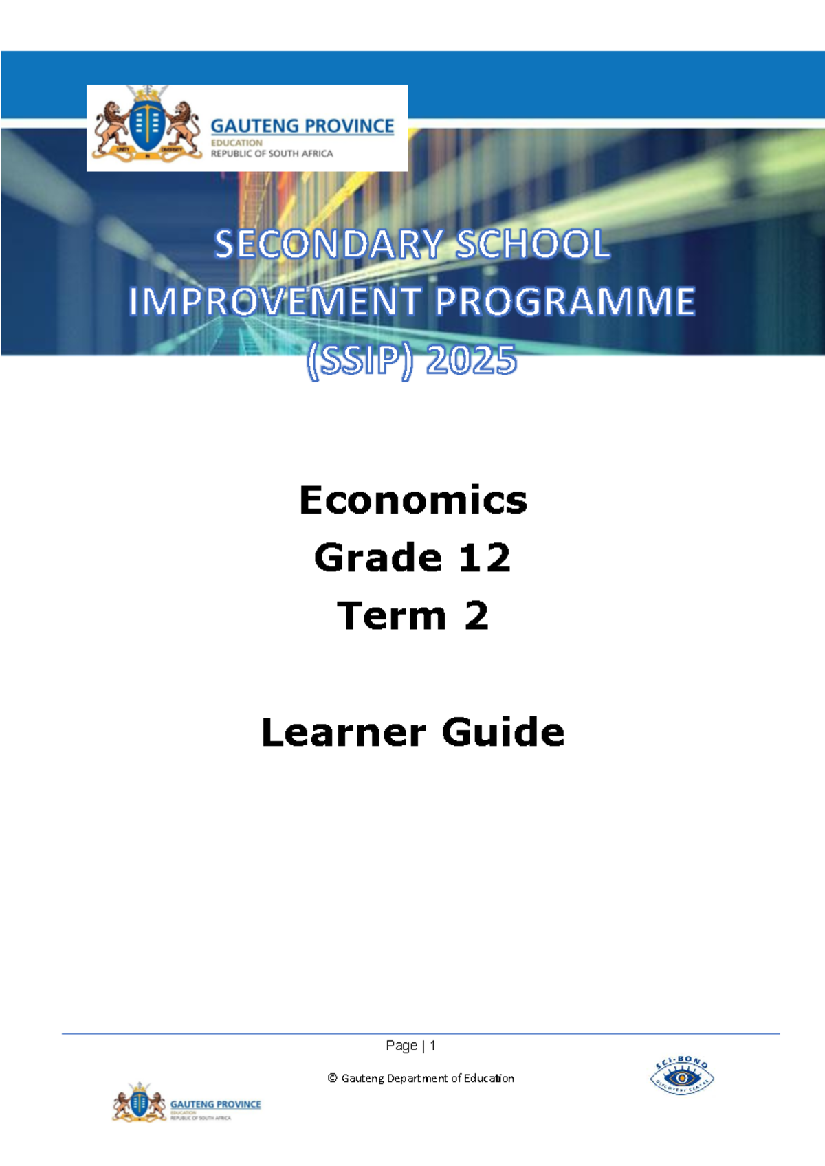 Economics Grade 12 Term 2 Learner Guide: Perfect Markets & More - Studocu