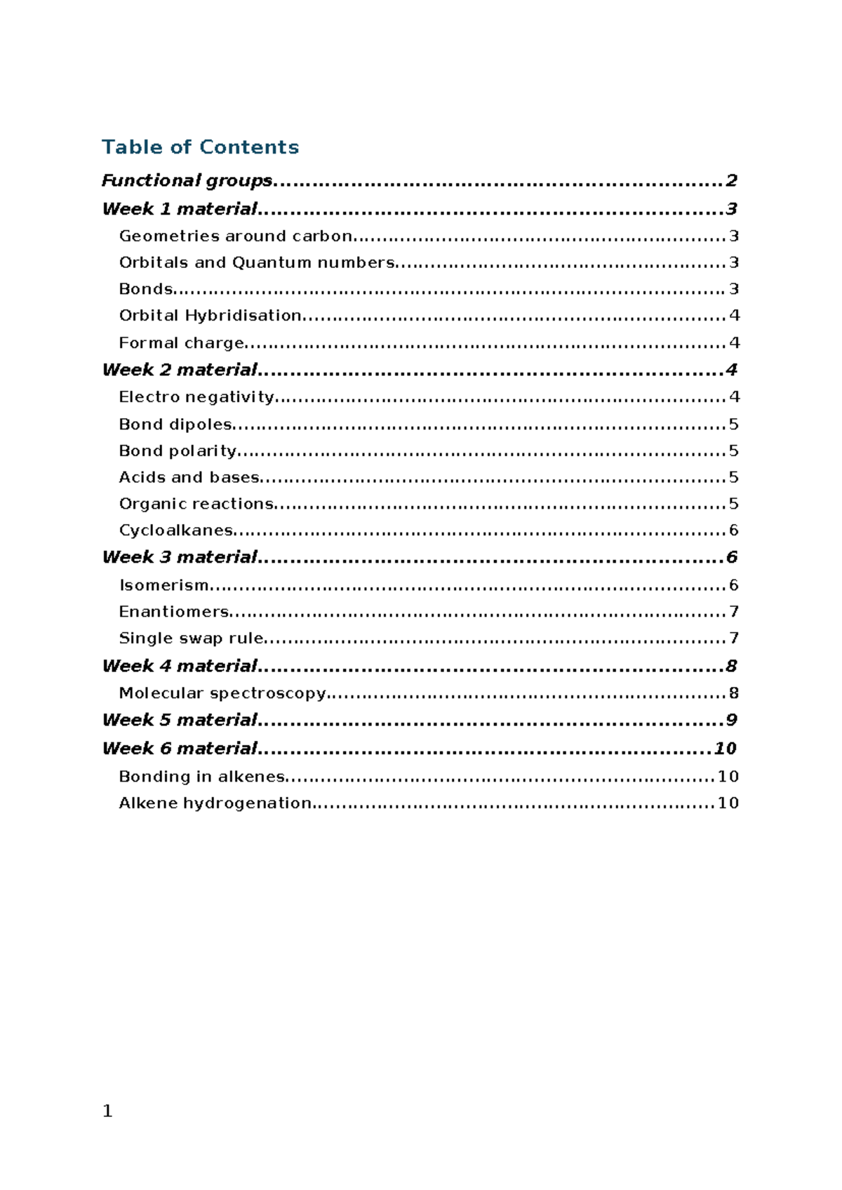 Chem Cheat Sheet: Functional Groups & Organic Reactions (CHEM 101 ...