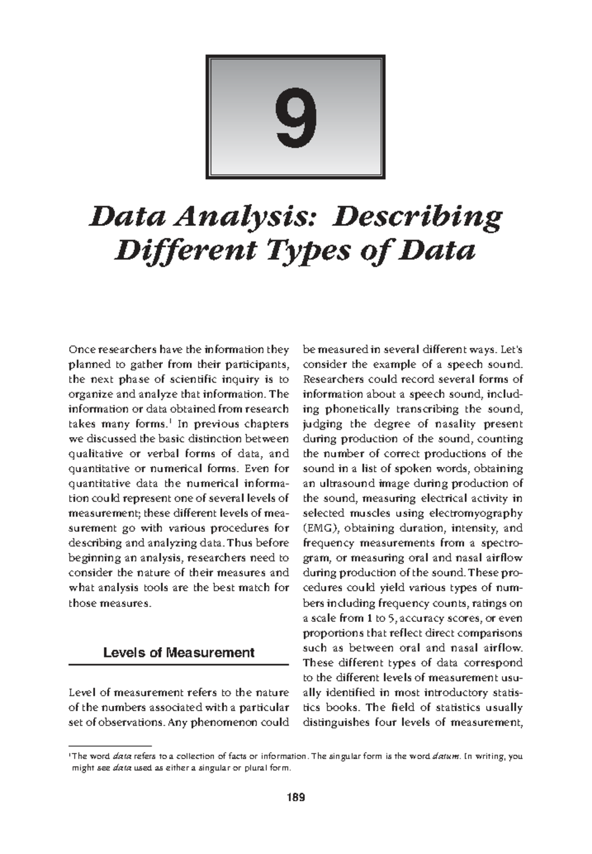 Data Analysis: Describing Different Types of Data - Studocu