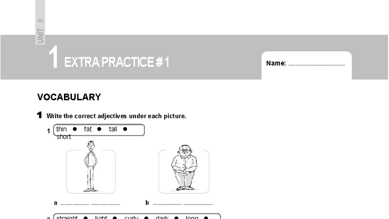 01Teamwork 1 Extra Practice: Unit 1 Vocabulary & Grammar - Studocu