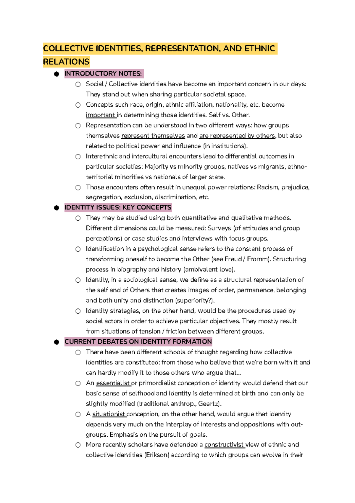 UNIT 1 Multiculturalism: Exploring Collective Identities and Ethnic ...