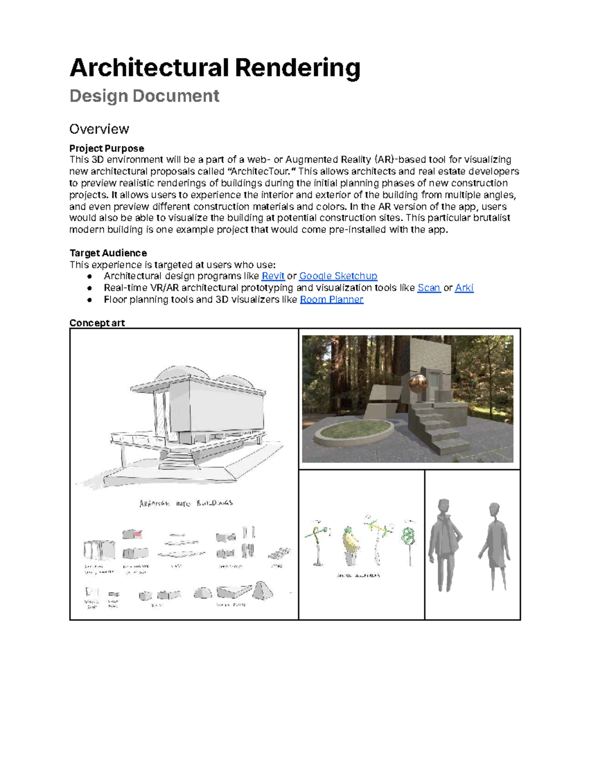 Design Document - Architectural Rendering Overview for AR Tool - Studocu