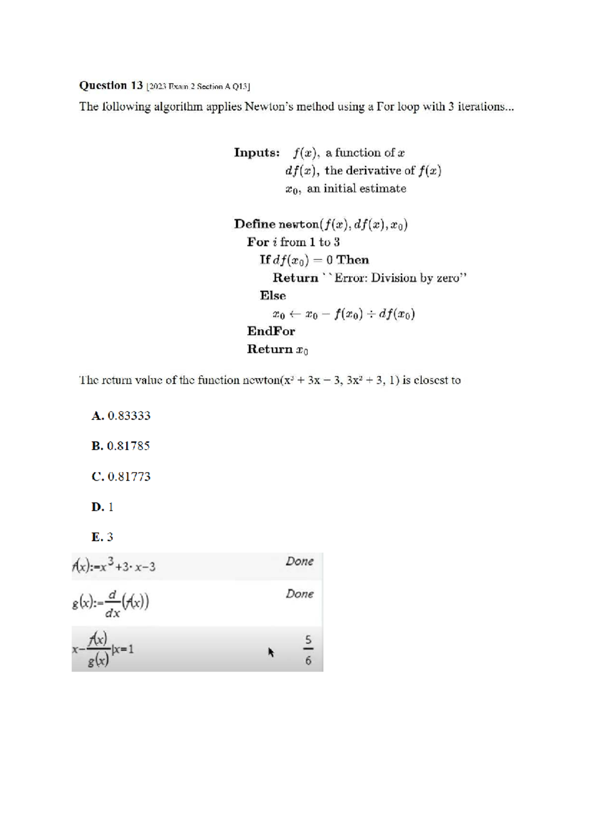 Exam 2 Section A: Coding Algorithms and Pseudocode Questions - Studocu