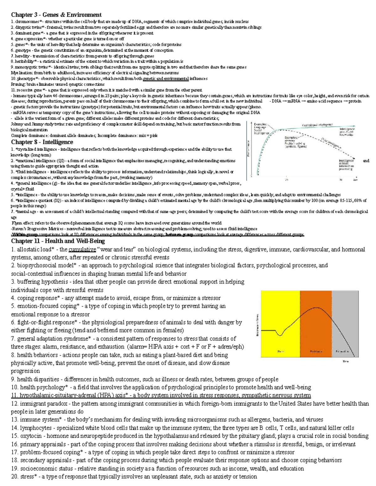 Quiz 5 (1) Study Guide: Genetics, Intelligence, Health & Personality ...