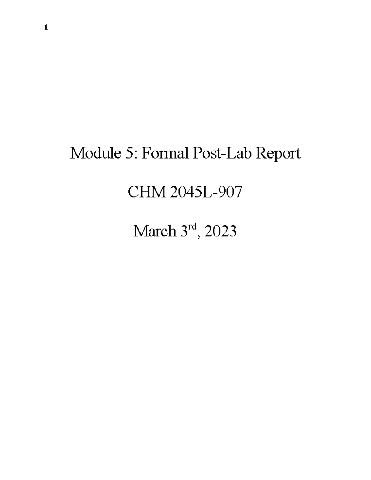 CHM 2045L: Formal Post-Lab Report on Food Dye Concentration Analysis ...