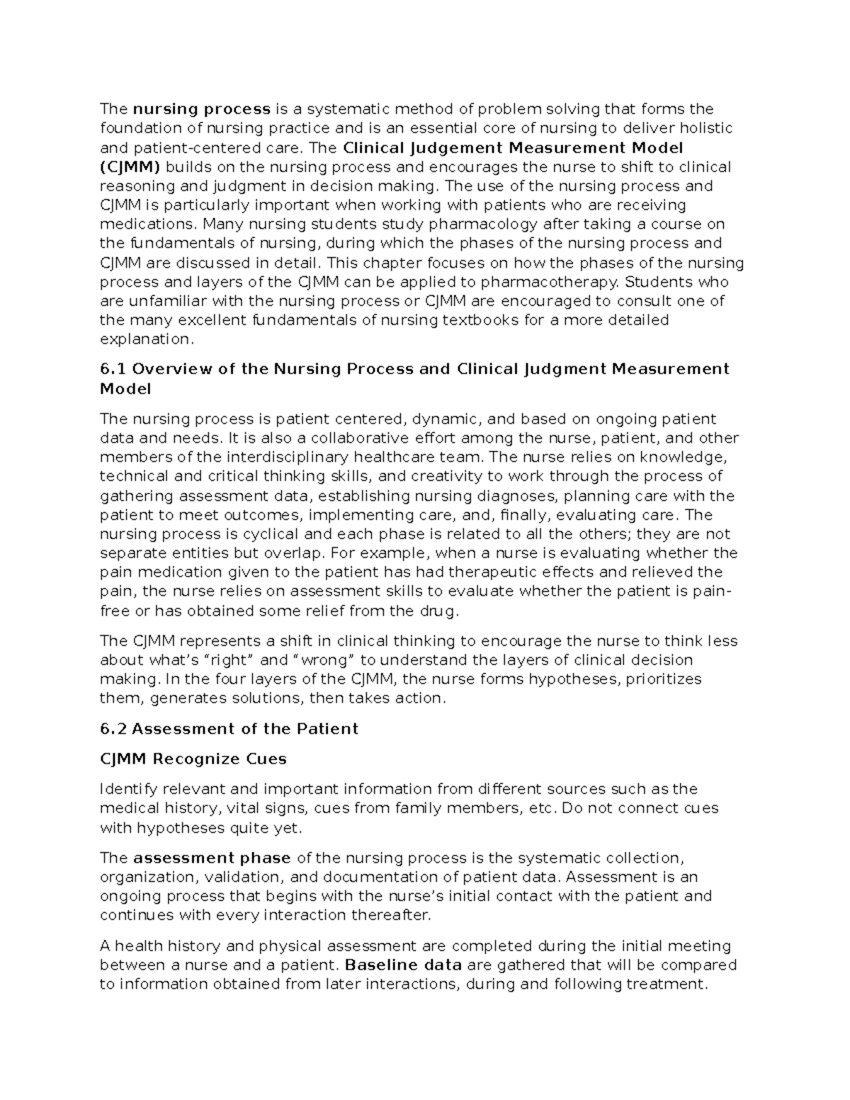 Nursing Process & Clinical Judgment in Pharmacotherapy: A Guide - Studocu
