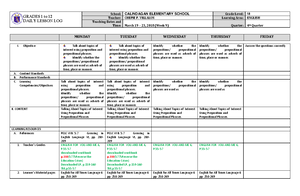 Sample learning plan - LEARNING PLAN PAGTUKLAS / EXPLORE - Studocu