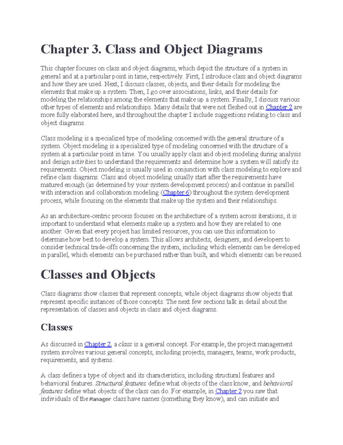 Chapter 3: Class and Object Diagrams (CS101) - Studocu