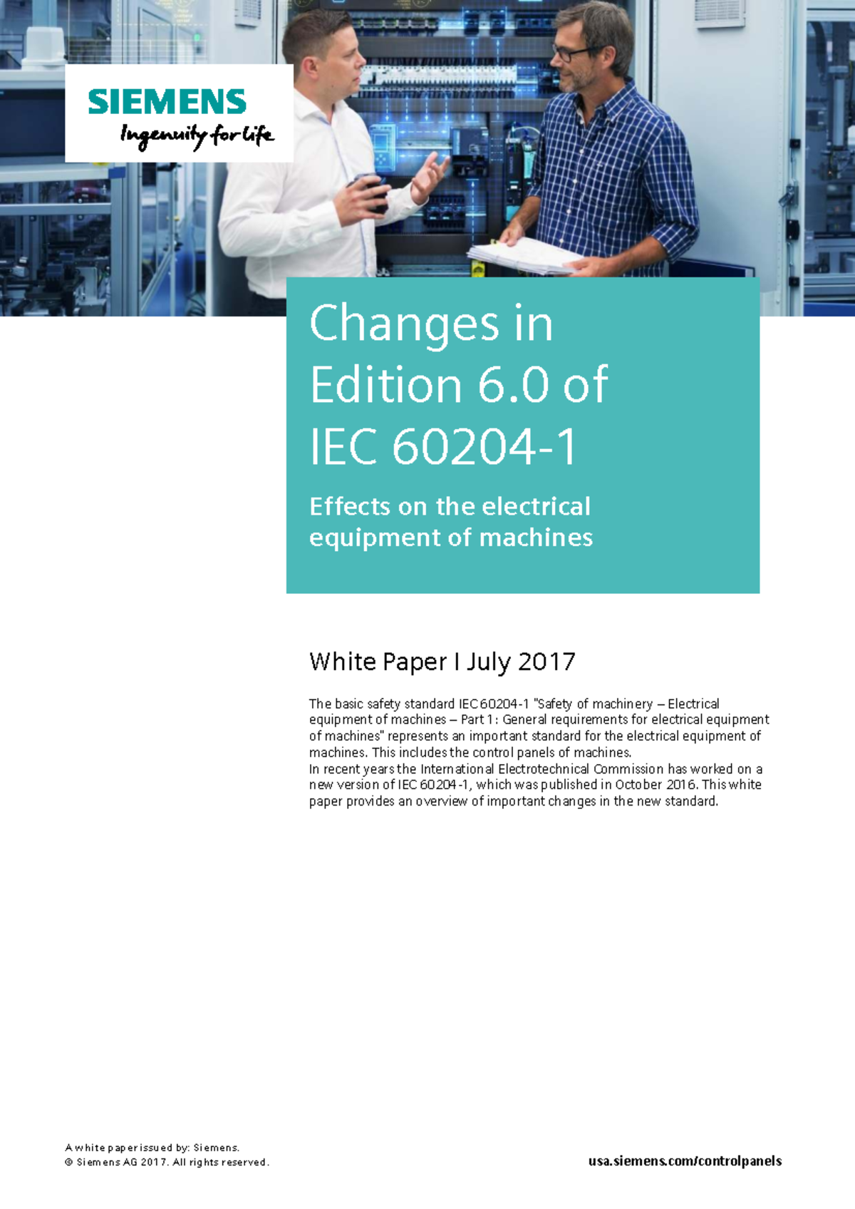 IEC 60204 White Paper: Key Changes in Edition 6.0 for Electrical ...