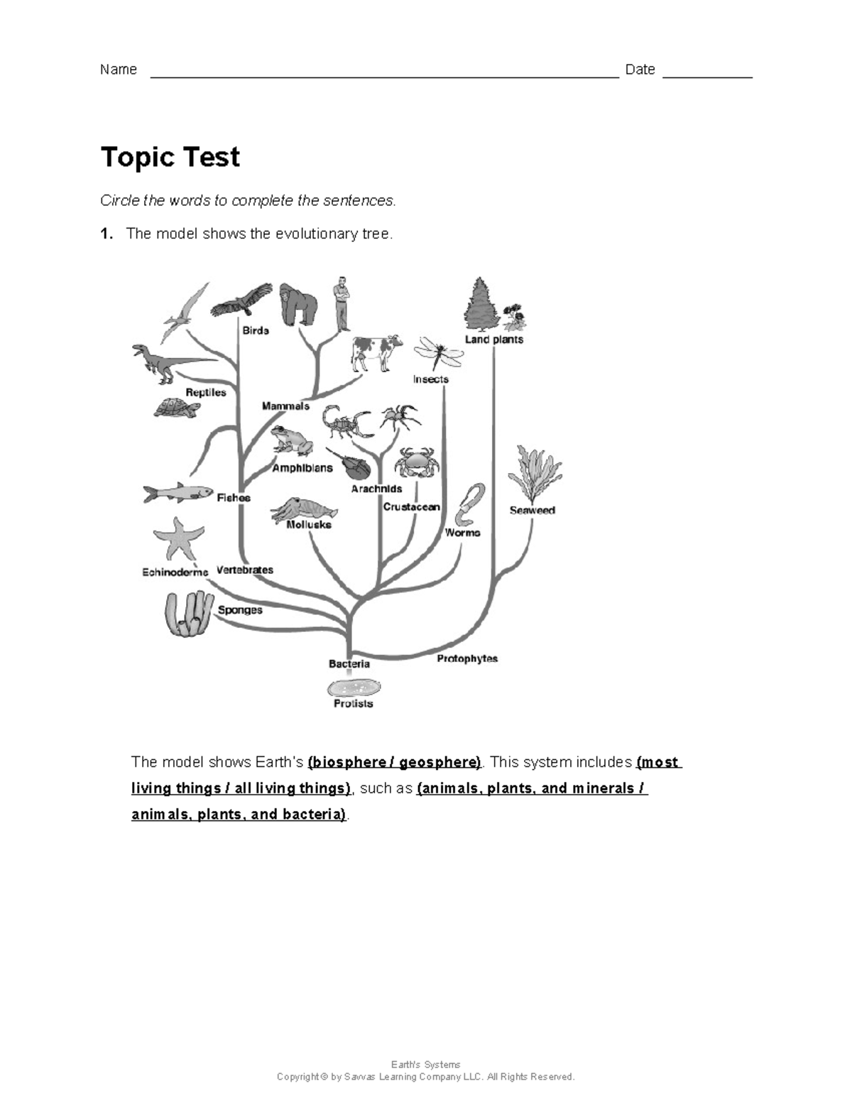 Earth's Systems Topic Test (Course Code: 412DB) Review Guide - Studocu