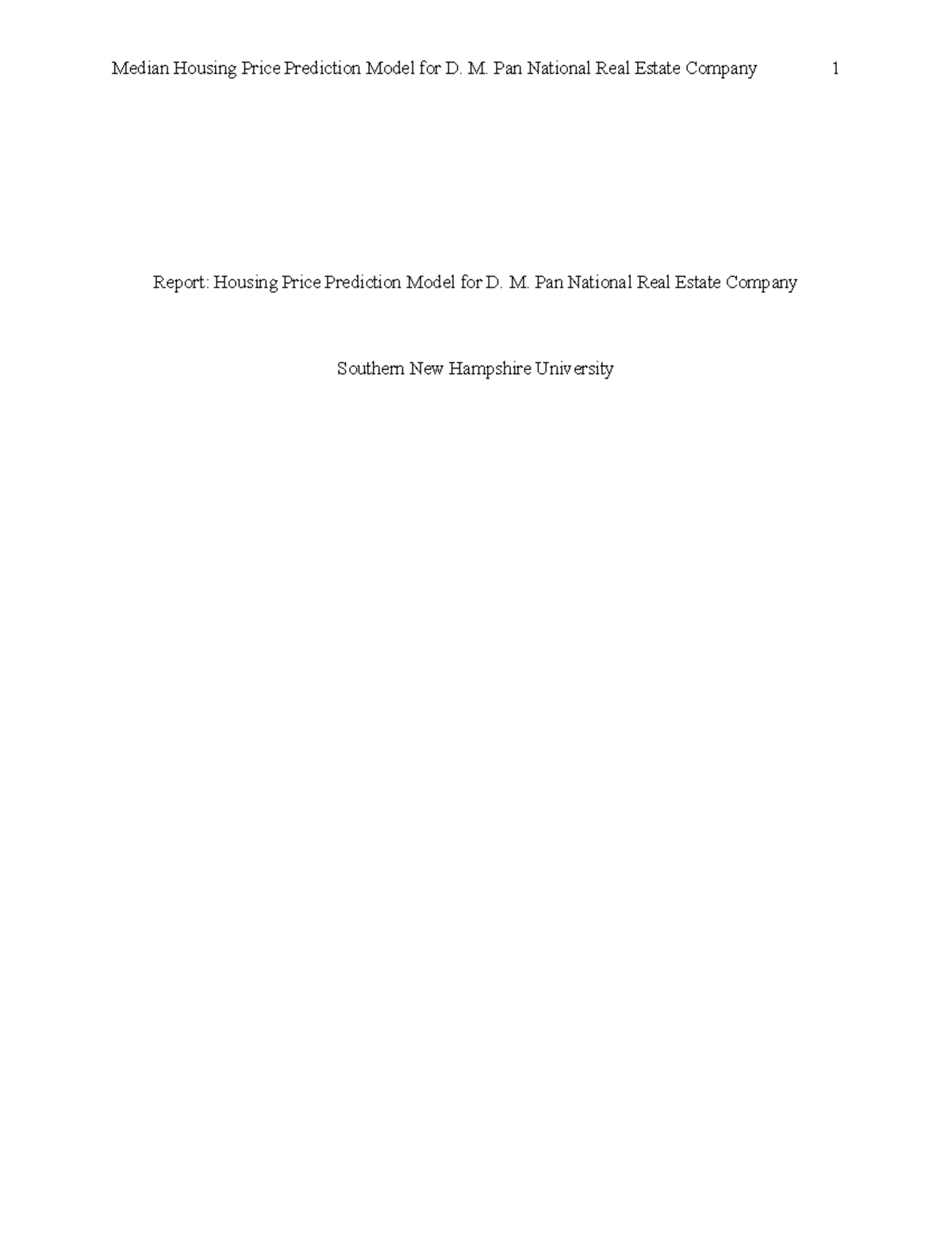 MAT 240 Final Project: Median Housing Price Prediction Model - Studocu