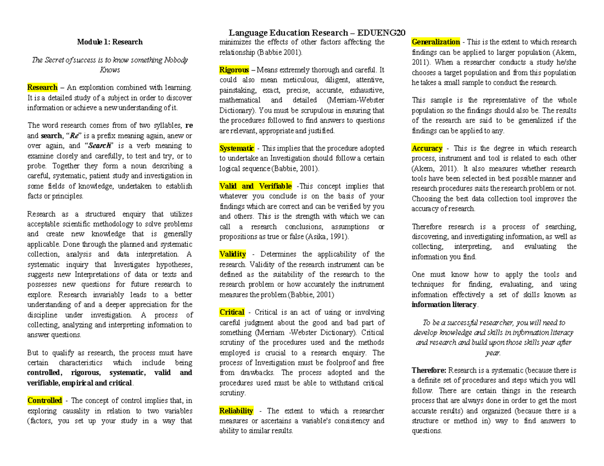 Language Education Research: Understanding Systematic Inquiry and ...