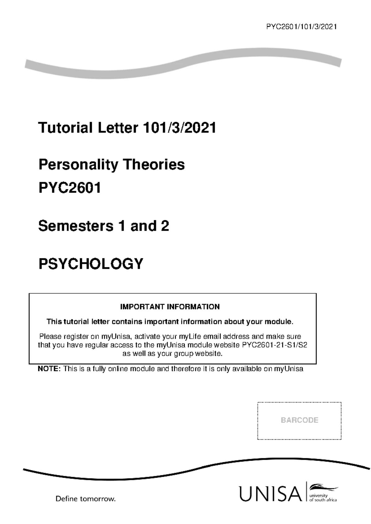 Chapter 1 - Understanding the Basics of Personology (PSY 101) - Studocu