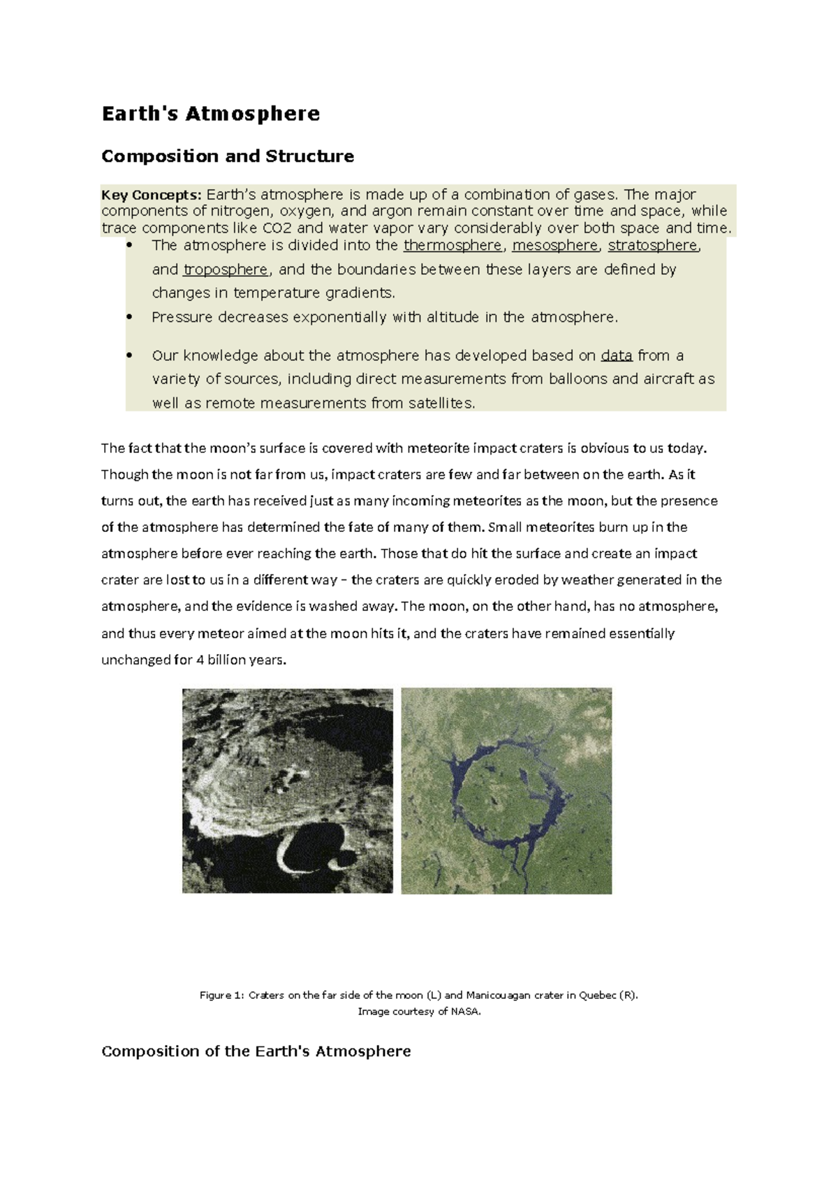 Earth's Atmosphere: Composition, Structure, and Key Concepts Overview ...